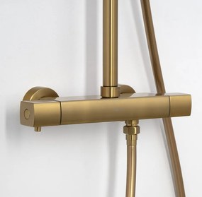 Sapho DAKAR sprchový sloup s termostatickou baterií 150 mm teleskopický zlato mat SZ139GB