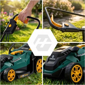 Elektrická sekačka HM-612, 1400W, 34cm, zelená | Humberg