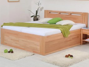 Postel Valencia senior s úložným prostorem Domestav č.191 Materiál: Buk cink, Barevne provedení: Přírodní provedení-lak, Specifikace: 160x200