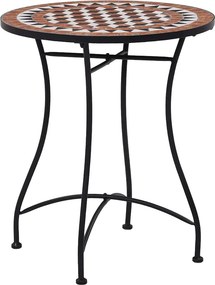 3dílný mozaikový bistro set keramický terakotový 279689