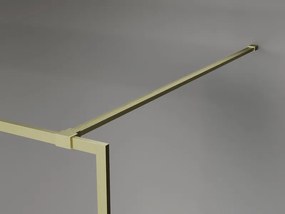 Mexen, Mexen Kioto-XF sprchová stěna s rámem 70 x 202 cm, matná 10 mm, broušené zlato - 800-070-104-55-30-X