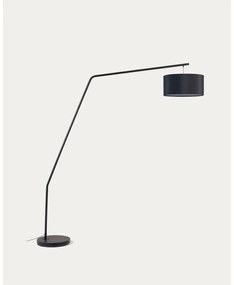 Černá stojací lampa s textilním stínidlem (výška 221,5 cm) Ciana – Kave Home