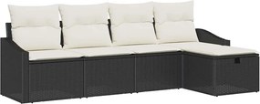 Set pohovek 5 ks Černá polyratan 3359256