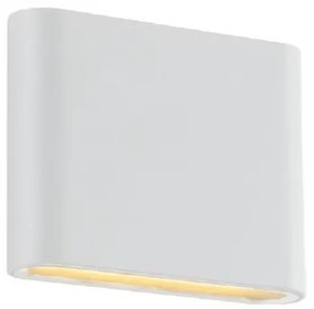 ACA Lighting Zahradní nástěnné LED svítidlo MAIDA 7W/230V/3000K/310Lm/60°/IP54, matné bílé