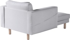 Potah na IKEA Norsborg šezlong s loketními opěrkami barva šedá látka pletený vzor