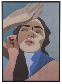 Bloomingville Autorský plakát v rámu Lady 52×72 cm, multi barva, dřevo, papír