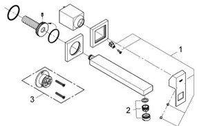 GROHE 23447000 - Umyvadlová baterie EUROCUBE 231 mm lesklý chrom