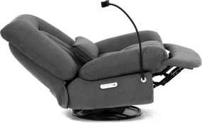 Polohovací křeslo šedé, elektrické TV-7089 GREY2