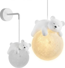 Toolight Rea, NÁSTĚNNÁ LAMPA NÁSTĚNNÉ SVÍTIDLO WHITE BEAR G161-1W, OSW-07800