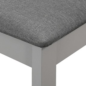 Jídelní židle s poduškami 4 ks šedé masivní dřevo - Default Title