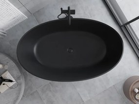 Mexen Parma, volně stojící vana z konglomerátu 160 x 95 cm, černá matná, 57231609570