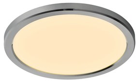 Stropní svítidlo Nordlux Oja ⌀29,4cm, DIM 3000K/4000K, IP54 Barva: bílá/chrom
