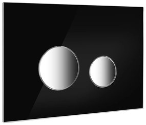 Oltens Lule splachovací tlačítko pro WC lesklý chrom-černá 57201310