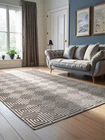 ELLE Decoration, Kusový koberec Perles 106185 White Grey z kolekce Elle, 200x280, šedá, ložnice