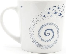 Porcelánový hrnek Poslové dobrých zpráv, 500 ml – s autorskou ilustrací ptáčků, český porcelán