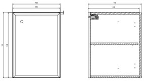 Cersanit S1022-004 - Závěsná koupelnová skříňka MILLE 40x45 cm matná bílá