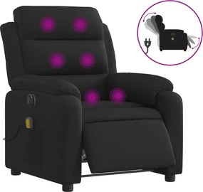 Elektrické masážní polohovací křeslo černé textil 3204970