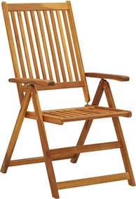 Skládací židle 6 ks s polštáři z masivního akáciového dřeva 3064127