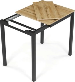 Jídelní stůl rozkládací 60-90x60 cm GDT-206 OAK, melamin, dub – Barva (vyberte): hnědá hnědá