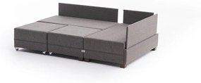 Designová rohová sedačka Ramesha 280 cm hnědá - pravá