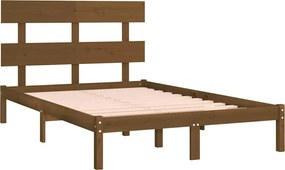 Rám postele medově hnědý masivní dřevo 200 x 200 cm 3104696