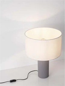 LED šedo-bílá stolní lampa Ammos