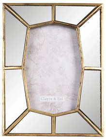 Fotorámeček se zrcadlovým okrajem se zlatým lemováním - 16*2*21 cm / 10*15 cm