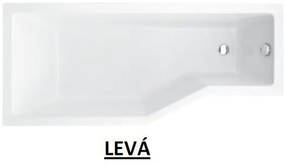BESCO Asymetrická vana ESTE Nožičky k vaně - Bez nožiček, Rozměr vany - 170 × 75 cm, Způsob provedení - Levé - VANEST17L
