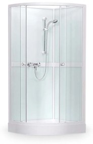 Sprchový box SIMPLE 2050 mm Transparent S 900 × 900 Bílý SIMPLE - SANIPRO /900 4000249