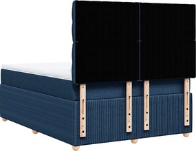 Box spring postel s matrací modrá 140x200 cm textil 3292092