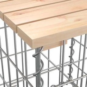 Zahradní lavička, gabion styl, přírodní dřevo, NoBi DAILA 3