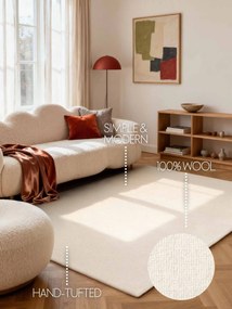 ELLE Decoration, Kusový koberec Puristic Knots 106318 Natural White z kolekce Elle, 160x230, bílá, ložnice