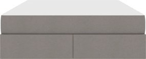 Postel s úložným prostorem a matrací Taupe 140 x 200 cm 3399667