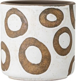 Terakotový obal na květináč Bahram White 12 cm Bloomingville