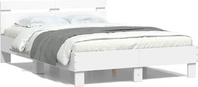 Rám postele s čelem bílý 120 x 200 cm kompozitní dřevo 3207427