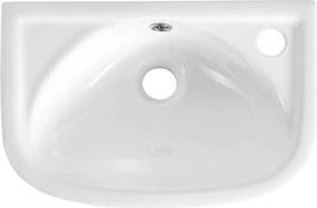 Bruckner Rex keramické umývátko 41 x 28 cm s otvorem pro baterii s přepadem bílá 201.100.0
