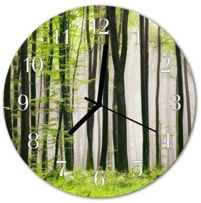Nástenné skleněné hodiny les fi 30 cm