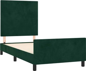 Rám postele bez matrace tmavě zelená 90 x 200 cm samet 3125614