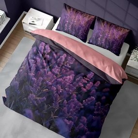 Detexpol 3D povlečení z mikrovlákna s motivem levandulového západu slunce – 160x200 cm – Visuale 3D – vzor 5317 A