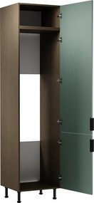 SORENTO bg | vysoká skříňka D60ZLN na vestavnou lednici | 60 cm | PRAVÁ | baltic/zelená