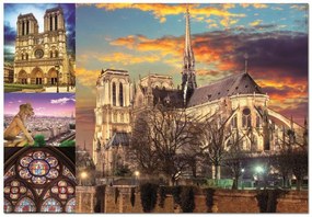 Puzzle educa puzzle notre dame, koláž 1000 dílků