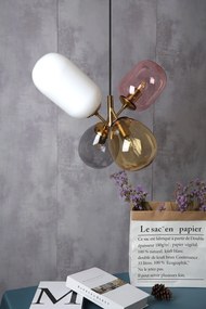 Toolight Toolight, Stropní svítidlo ze skla vícebarevné E14 60W APP436-4C, OSW-00565