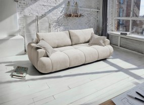 XXXLutz ROZKLÁDACÍ POHOVKA, plast, textil, kompozitní dřevo, šampaňská MID.YOU - Rozkládací pohovky - 000694009404