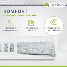 Juskys Dětská domečková postel Marli 90 × 200 cm Barva: Bílá, Velikost: 90 × 200 cm