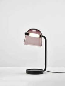 Stolní lampa Brokis Mona small table PC950, 2700K Kabel: Textilní bílý, Povrch Montury: Černý matný komaxit, Barva skla: Opalín