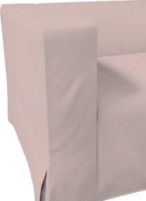 Potah na pohovku Klippan 2-místná, dlouhý s rohovými záhyby barva růžová látka pletený vzor