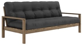 sofa KNOB by Karup - 95*205 cm carob (hnědá) + futon dark grey 734