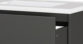 Antracitová matná závěsná skříňka pod umyvadlo 81x61 cm Bodera – Germania