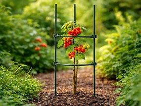 Trojúhelníková opěrka pro rostliny, 90 cm, stabilní, do zahrady a na zahrádku, divodv
