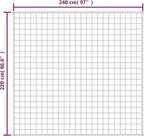 Zátěžová deka šedá 220 x 240 cm 11 kg textil 3154790
